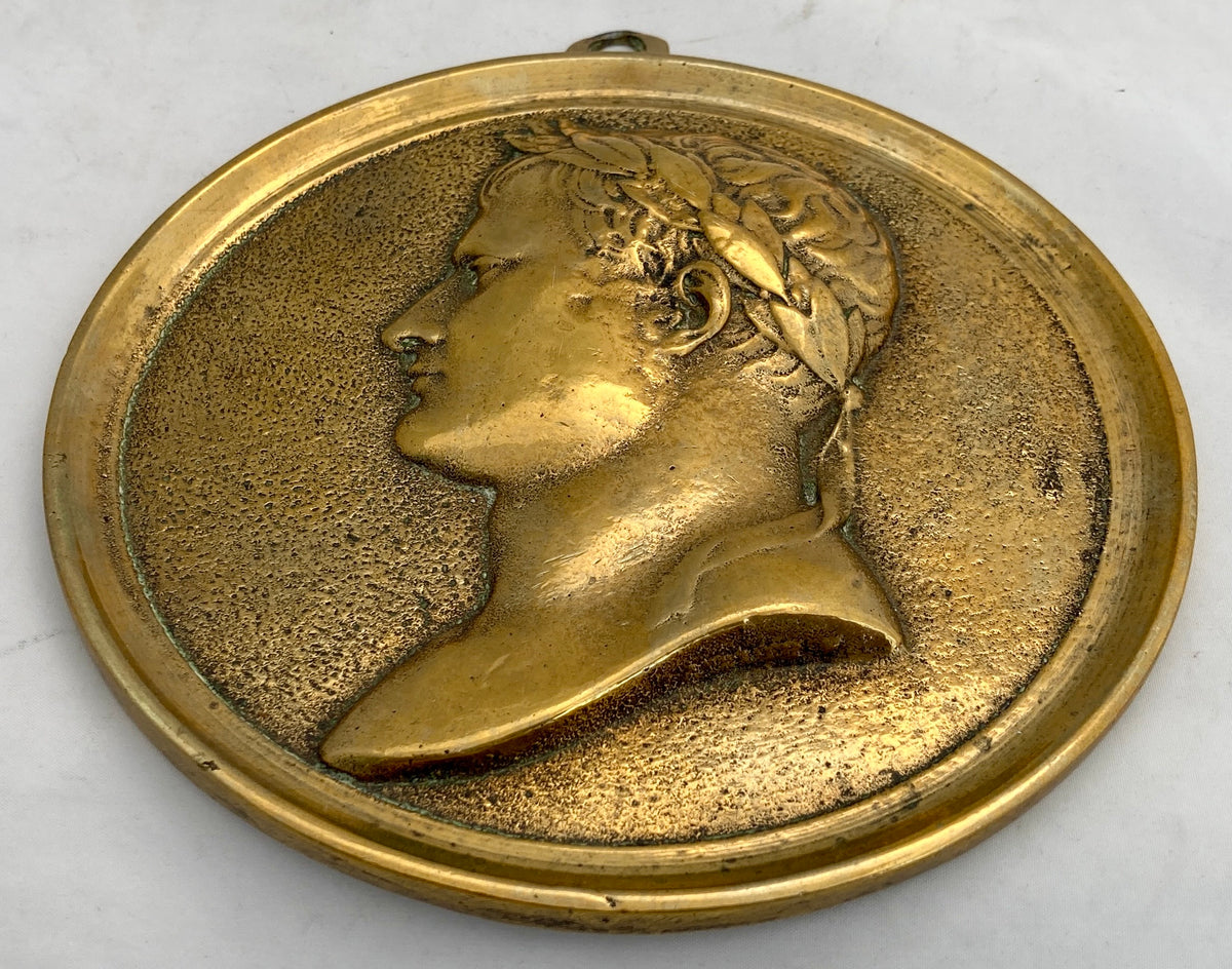 The Emperor Napoleon Bonaparte Laurel Wreath Portrait Profile Roundel ...