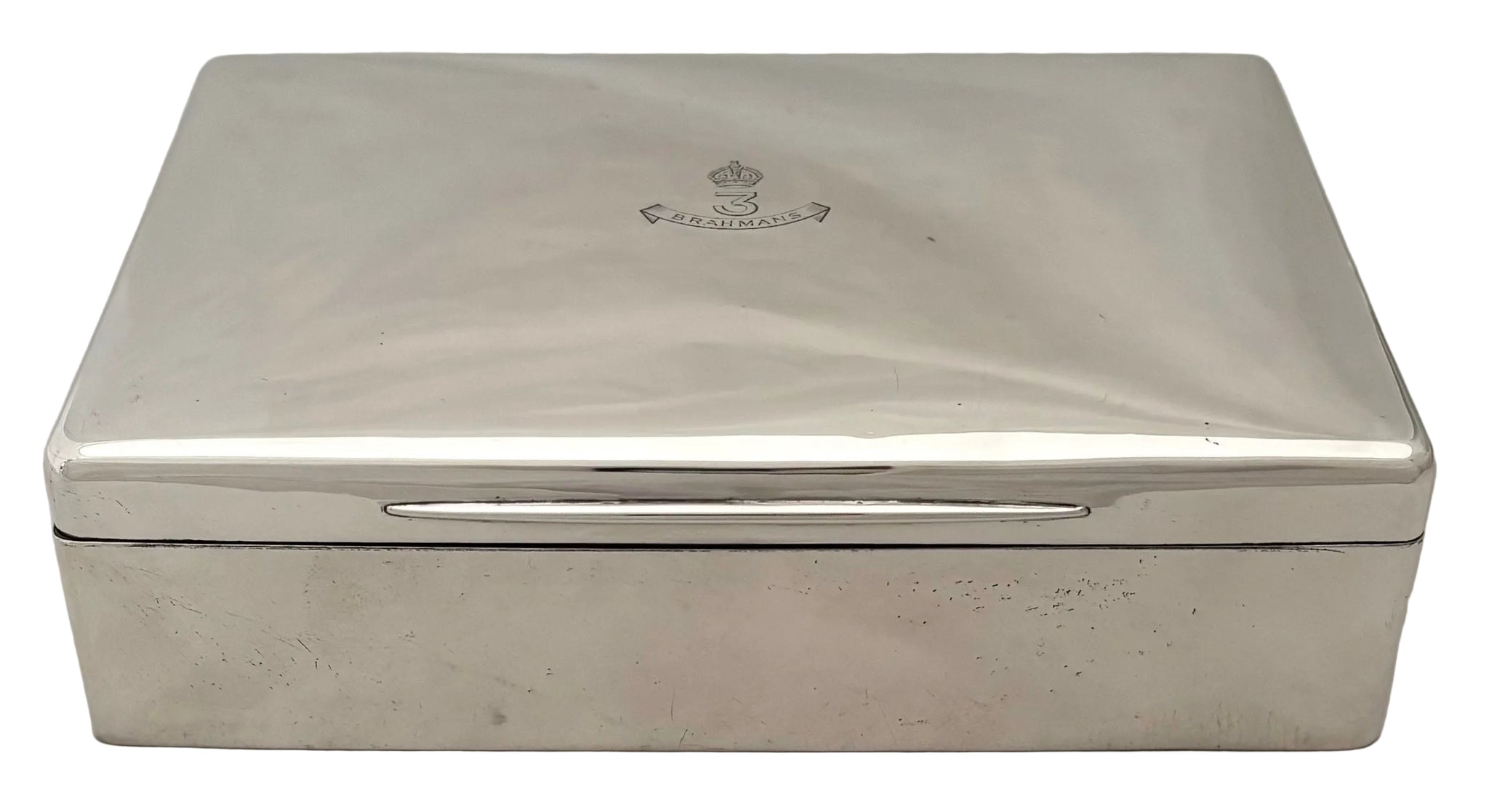 3rd Brahmans, British Indian Army, Silver Cigarette Box. London 1919 G ...