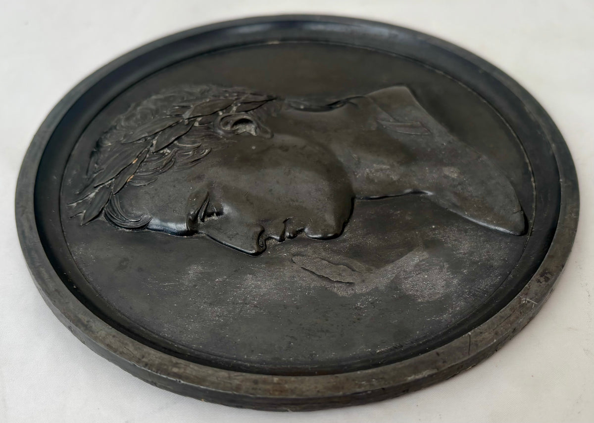 Napoleon Bonaparte Laurel Wreath Crown Portrait Profile Plaque, After ...