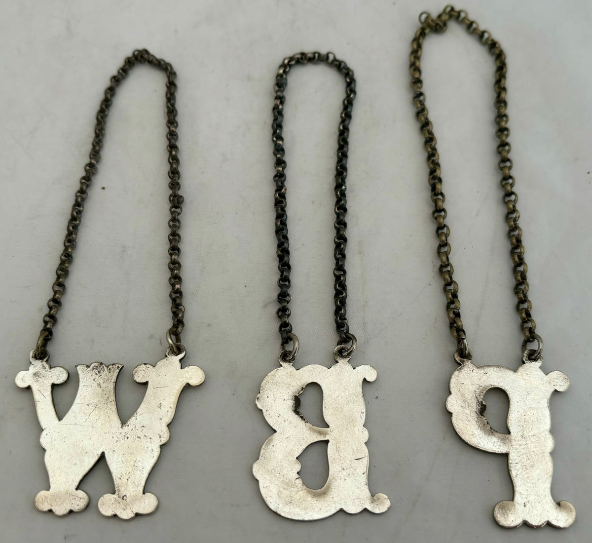 Victorian Whisky, Brandy & Port Silver Plated Ornate Decanter Labels ...