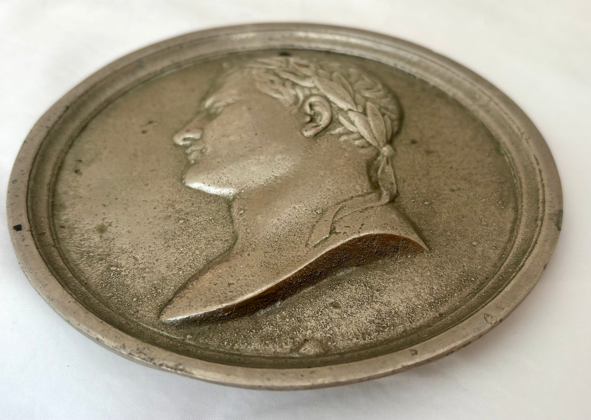 Napoleon Bonaparte Laurel Wreath Portrait Profile Plaque, After Bertra ...