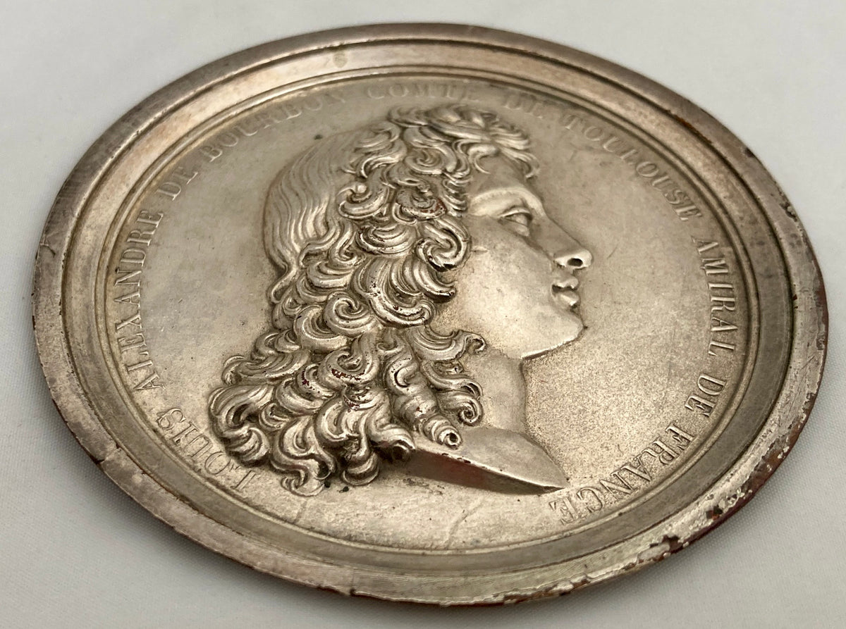 Louis Alexandre de Bourbon Uniface Silvered Relief Medallion: 'Count o ...
