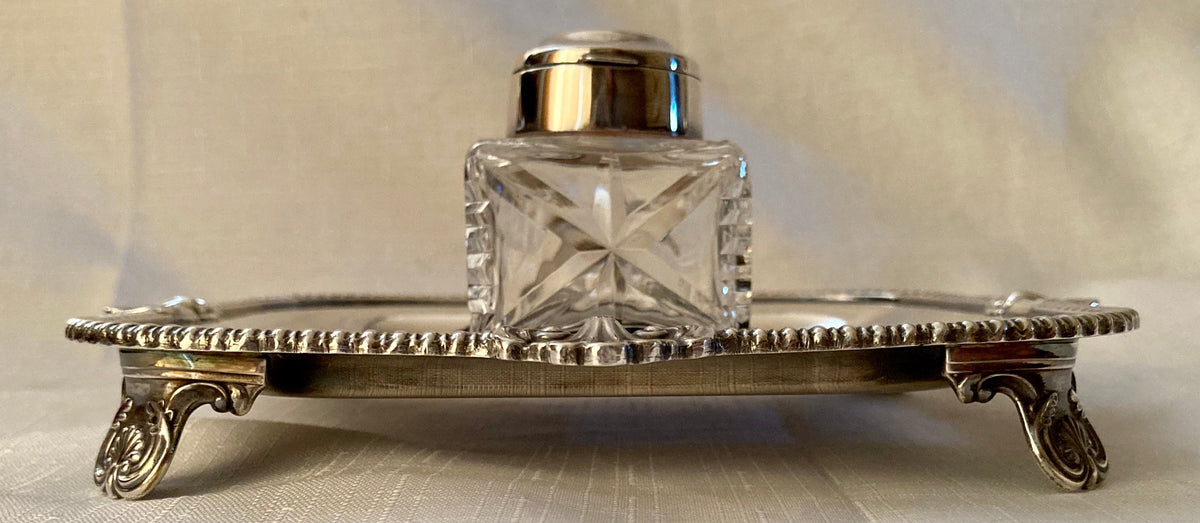 Ornate Silver Plated Inkstand. Barker Ellis, Birmingham circa 1970 - 1 ...