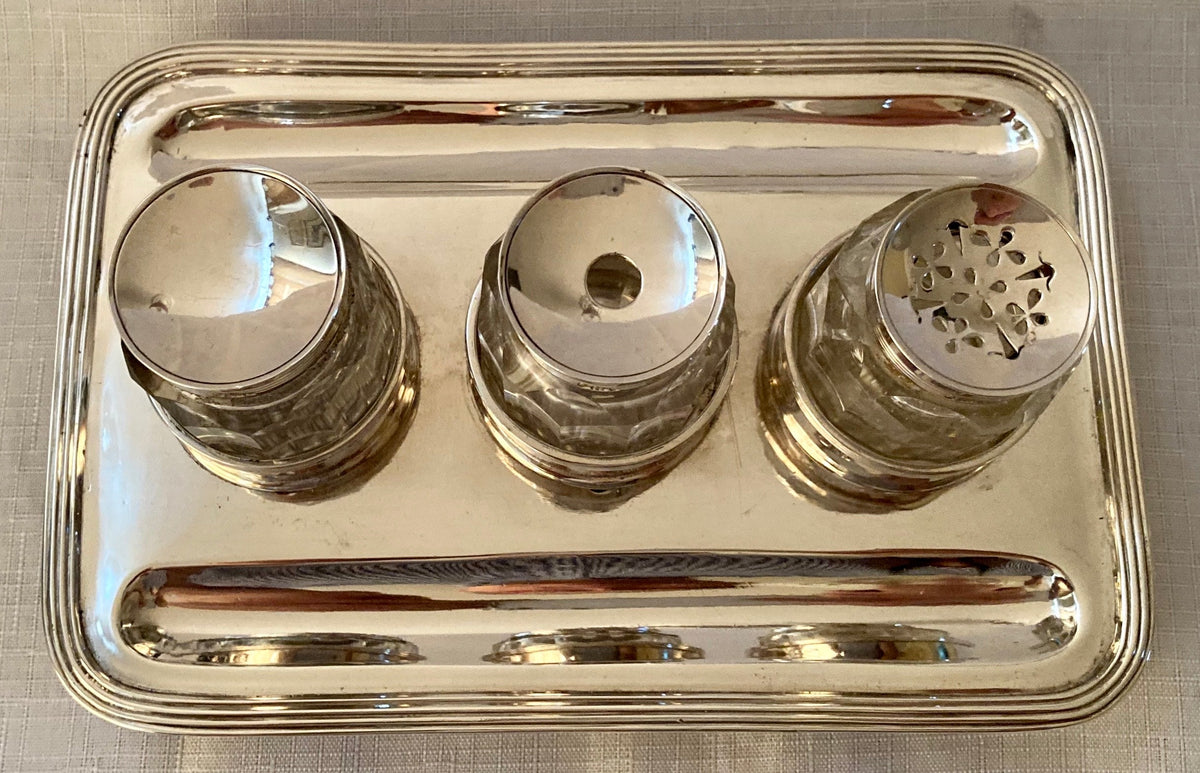 Georgian, George III, Silver Inkstand. London 1810 William Fountain. 9 ...