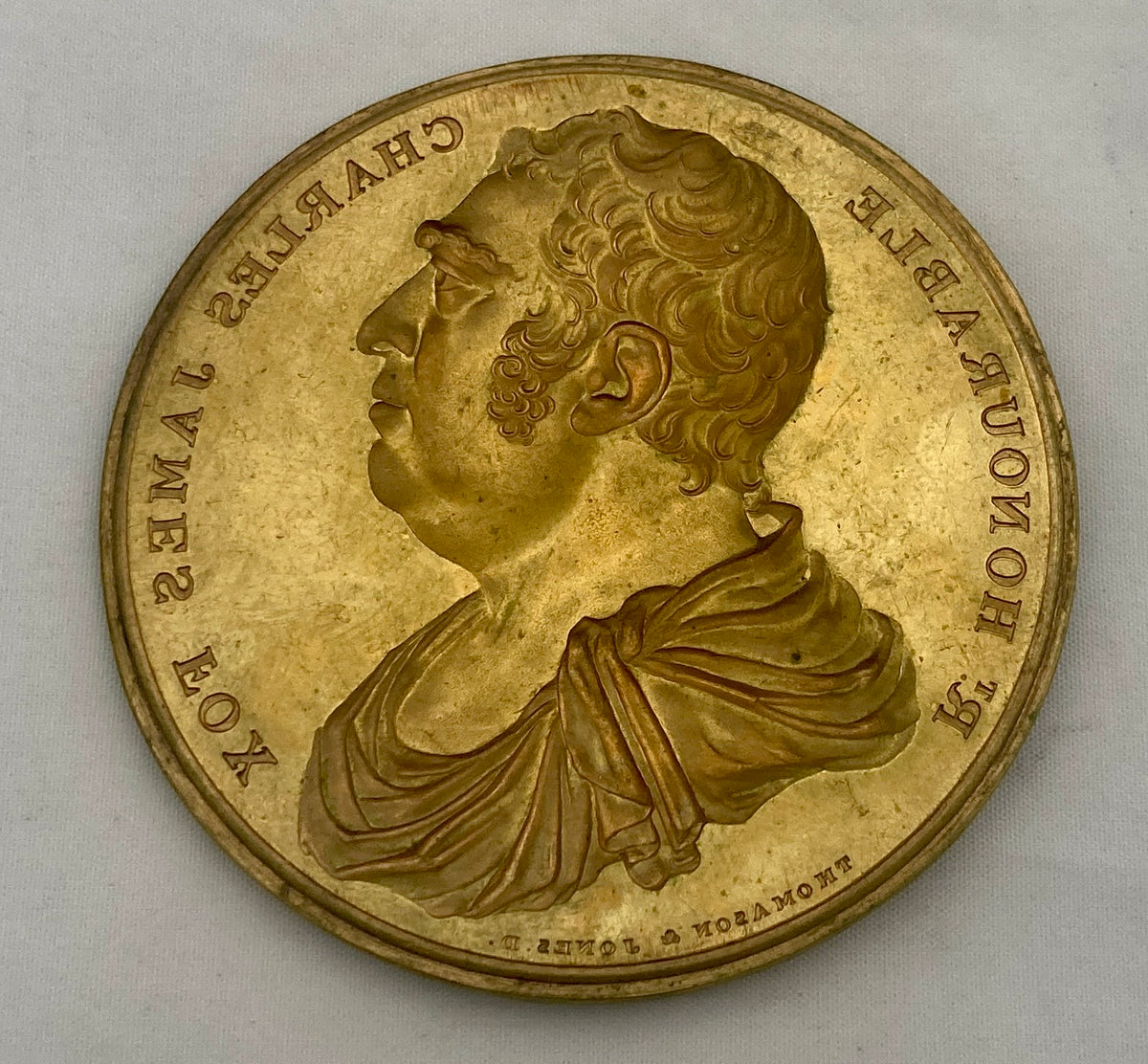 Charles James Fox Gilt Copper Clichés of the 1806 Medal by T. Webb for ...