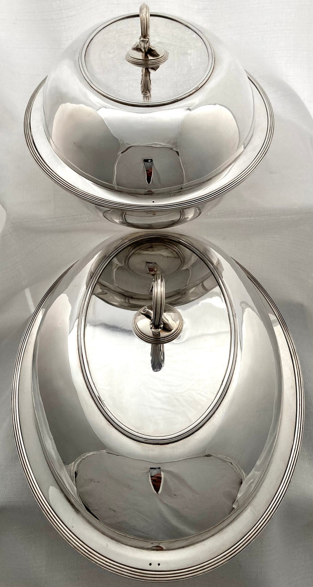 George III Pair of Silver Entree Dishes. London 1801 Thomas Robins. 78 ...