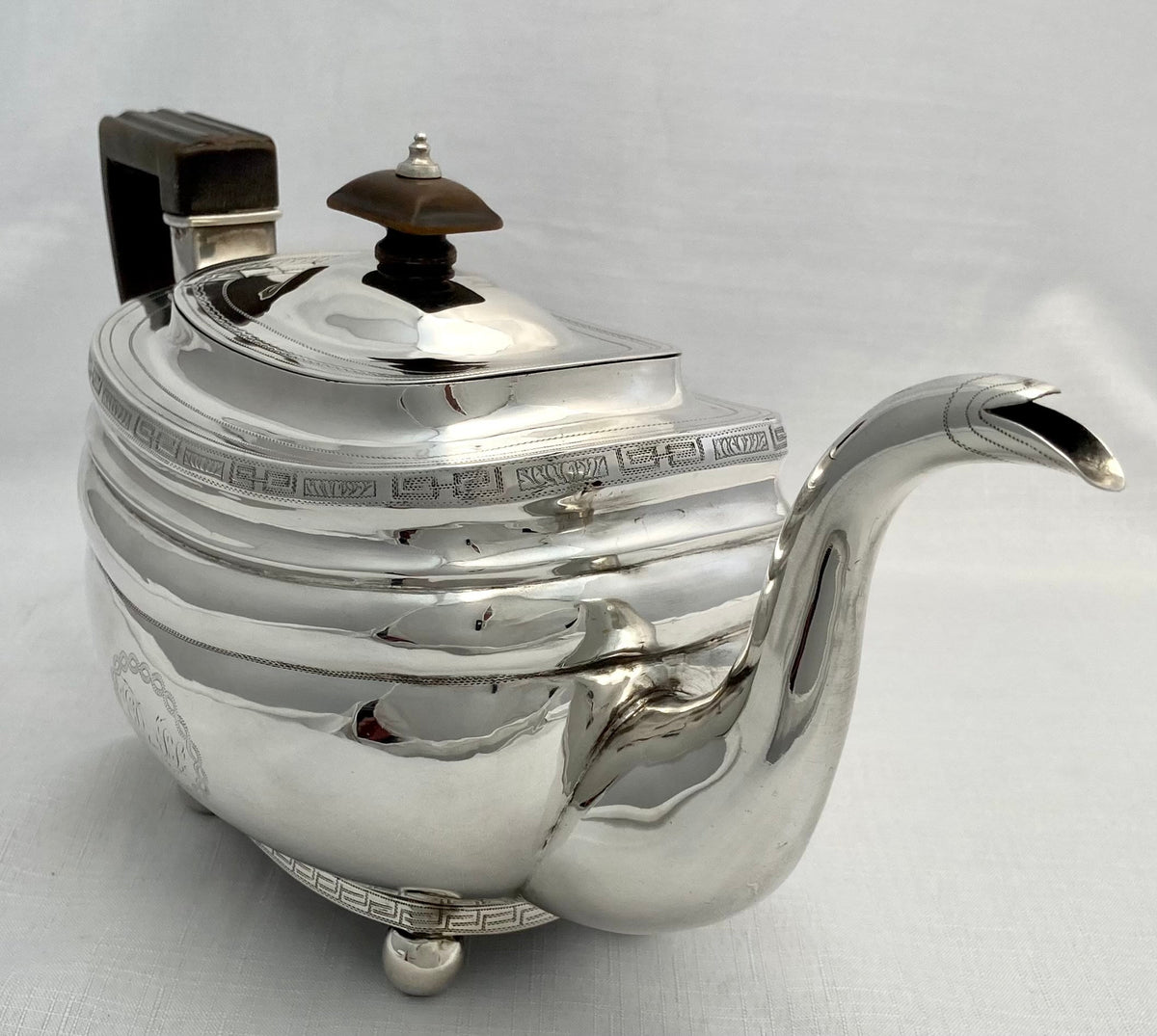 Georgian, George III, Silver Teapot. Newcastle 1807 George Murray. 16 ...